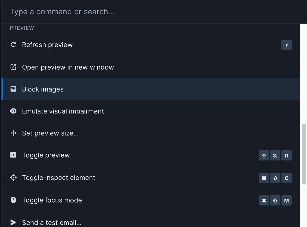 Command Palette – Parcel Documentation