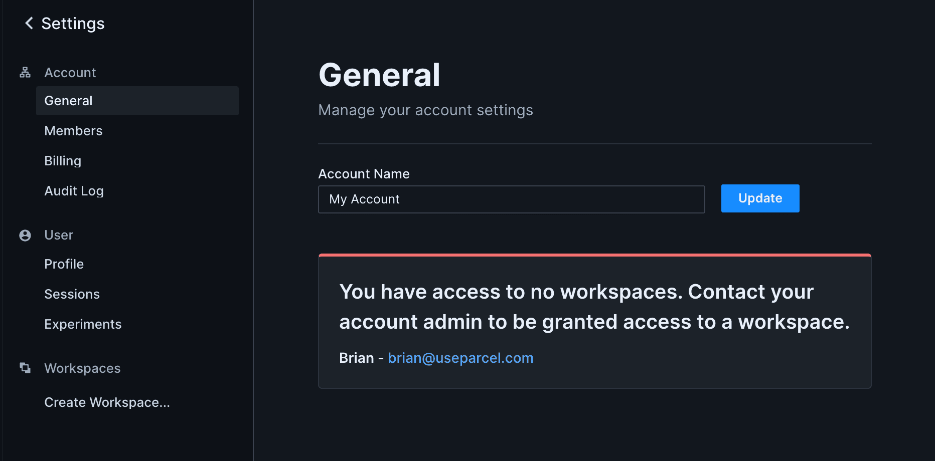 Multiple workspaces – Parcel Documentation